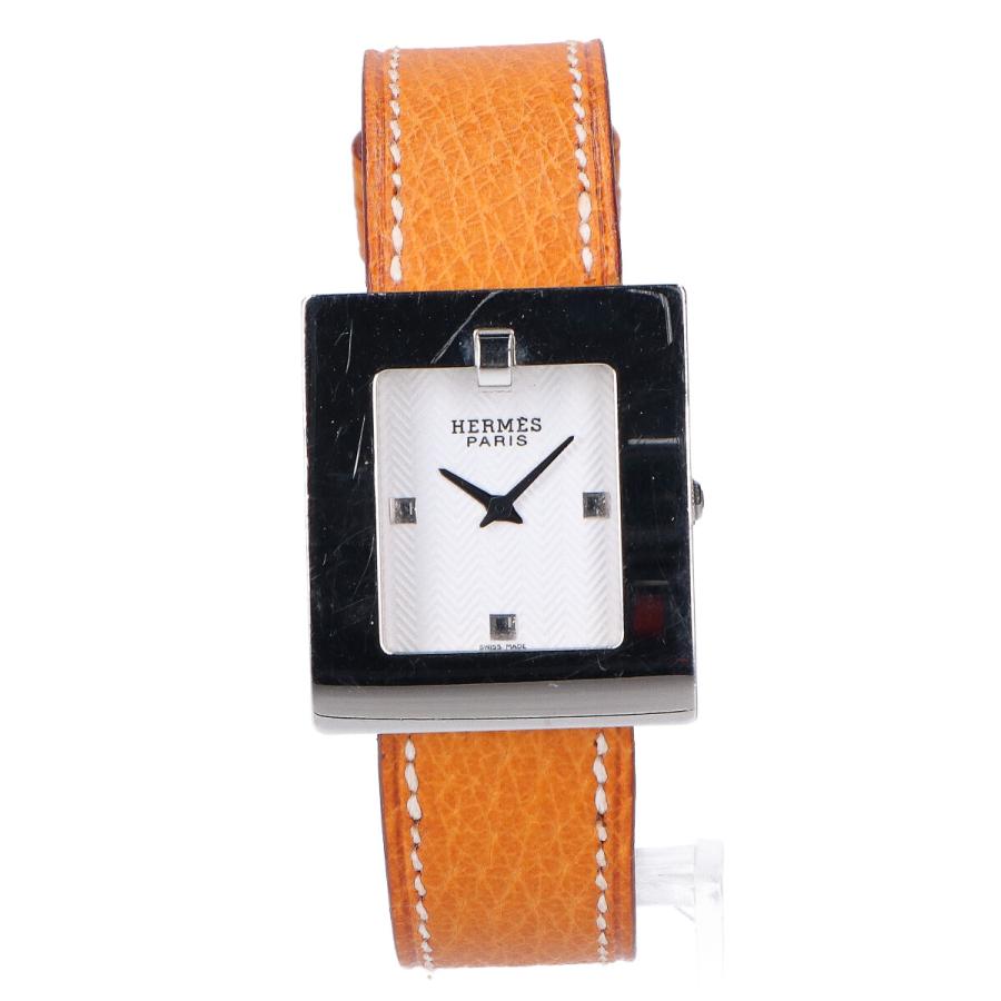 HERMES エルメス BE1.210 スクエア D刻印 ベルトウォッチ 腕時計 シルバー レディース : ブランドリユースショップエコスタイル - 通販 - Yahoo!ショッピング