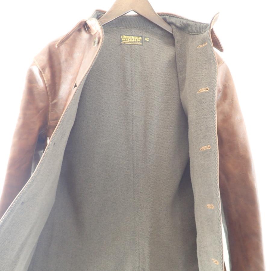 美品/ FREEWHEELERS フリーホイーラーズ 1631015 ホースハイド BRAKEMAN COAT ブレーキマン コート 42 ...