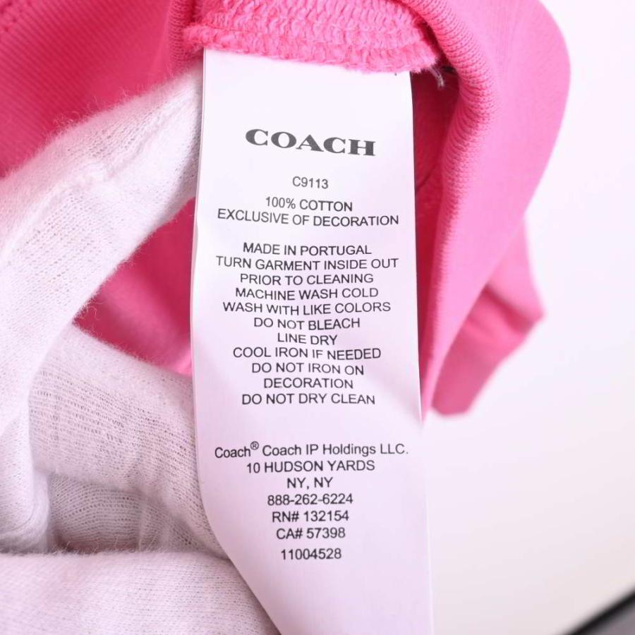 COACH（コーチ） 新品同様/国内正規 C9113 オーガニックコットン エバーグリーン ホース＆キャリッジ プルオーバー パーカーL ...