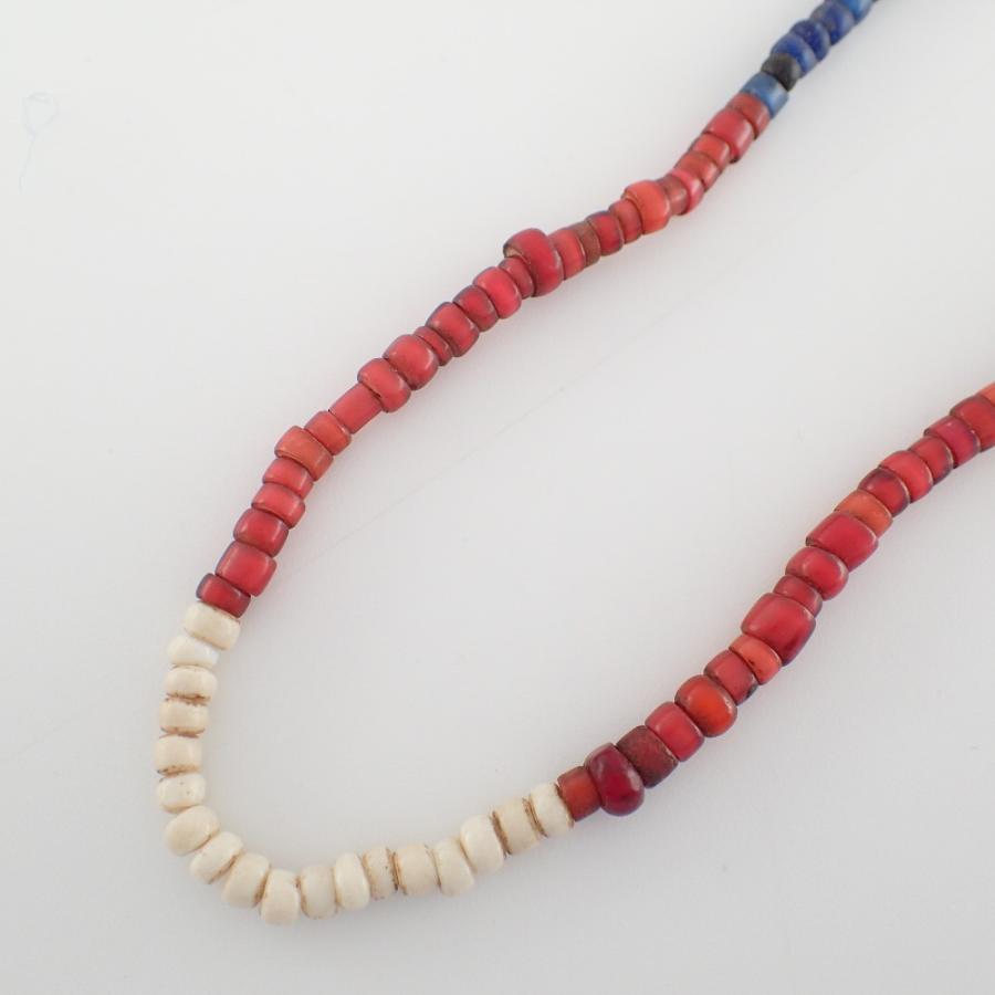 VISVIM ビズビム TRADE BEADS NECKLACE トレードビーズ ネックレス ブルー/レッド/ホワイト メンズ : ブランド ...