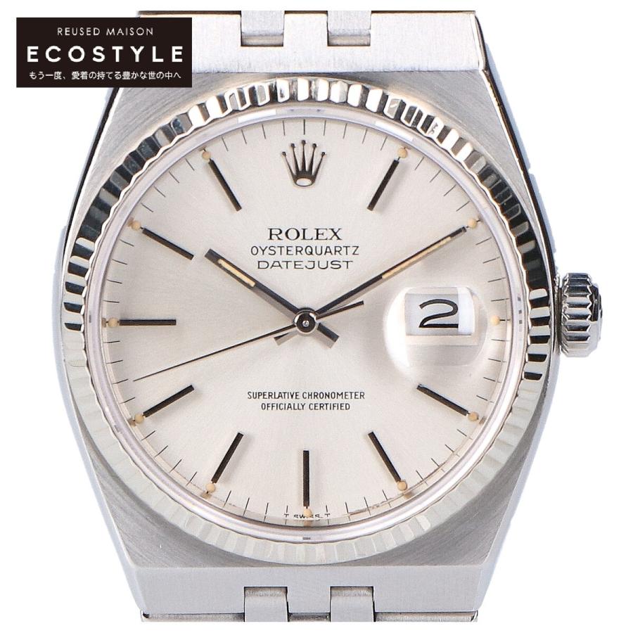 美品/ ROLEX ロレックス 17014 WGベゼル SS デイトジャスト クオーツウォッチ 腕時計 シルバー メンズ : 2889900000073350 : ブランドリユースショップ ...