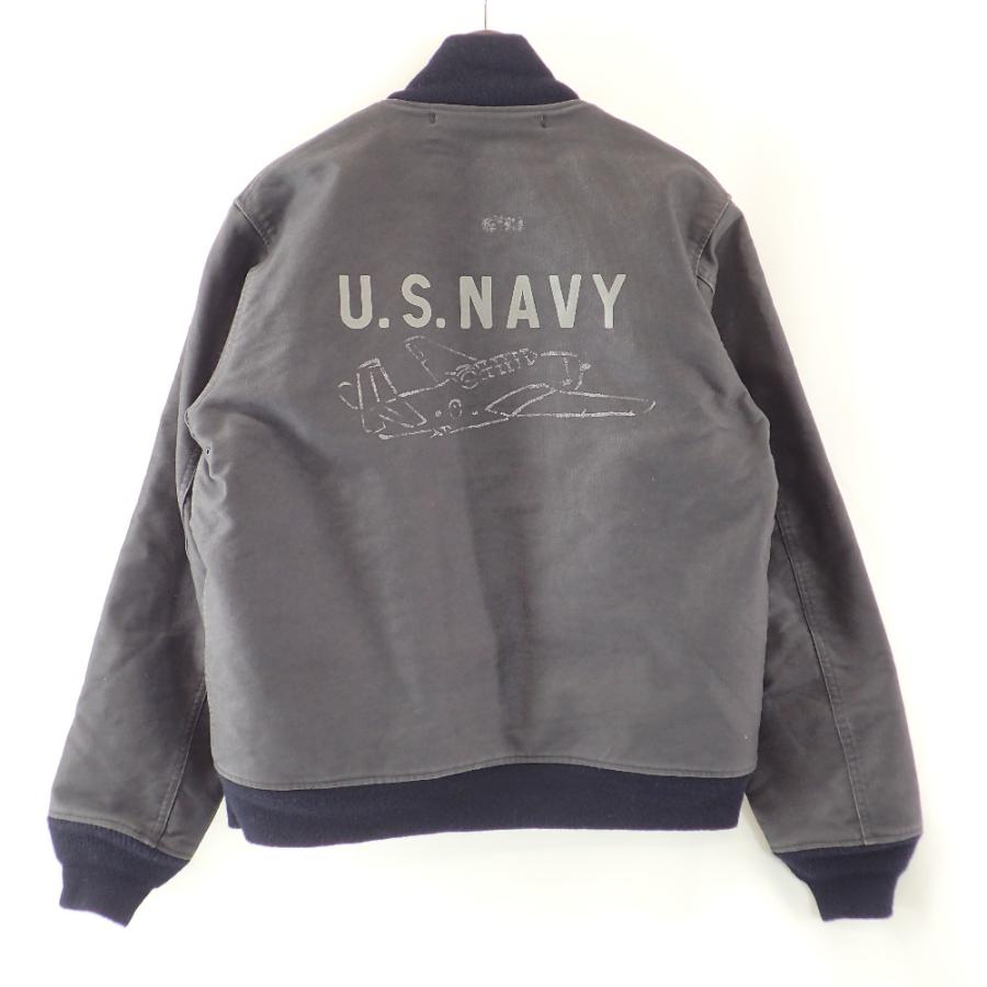 WAREHOUSE ウエアハウス Lot.2182 WHJA-22AW008 グラマンバックプリント有 N-1デッキフック ジャケット 40 ...