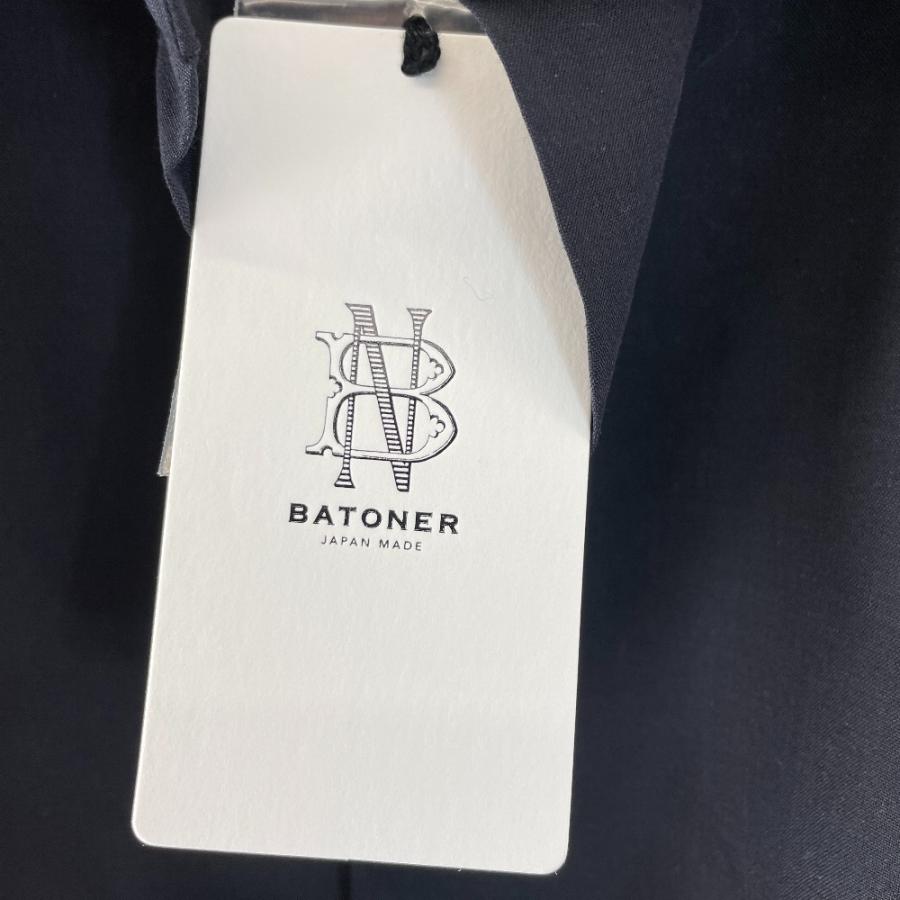 新品未使用/ BATONER バトナー BN-23SM-023 SUMMER WOOL REGULAR COLLAR SHITS サマーウール シャツ トップス 2 ブラック メンズ ...
