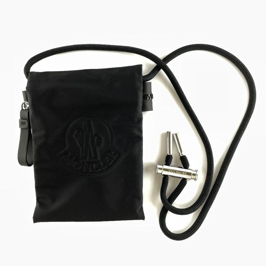 MONCLER 新品同様 モンクレール F109A6B70100 PHONE CASE ロゴ ナイロン フォンケース / 携帯ケース ブラック ...