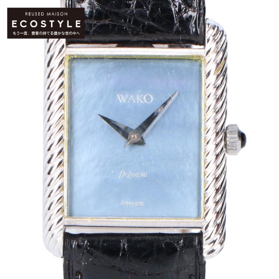 WAKO 和光 18K cal.78 シェル文字盤 スクエア 手巻き 腕時計 ケース:シルバー レディース : ブランドリユースショップエコスタイル - 通販 - Yahoo!ショッピング