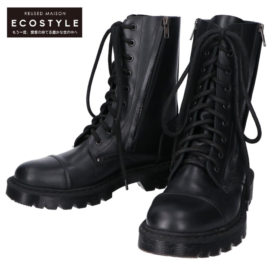 美品 Vetements ヴェトモン UAH20VET191004-100 DOMINIUM IN RECTUM ARMY BOOTS サイド ...