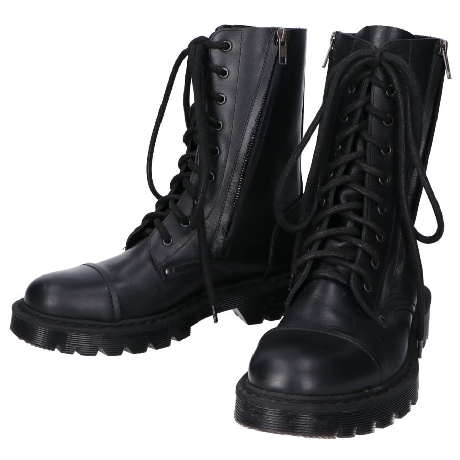 美品 Vetements ヴェトモン UAH20VET191004-100 DOMINIUM IN RECTUM ARMY BOOTS サイド ...