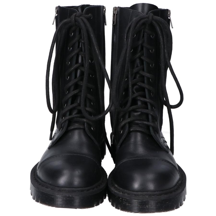 美品 Vetements ヴェトモン UAH20VET191004-100 DOMINIUM IN RECTUM ARMY BOOTS サイド ...