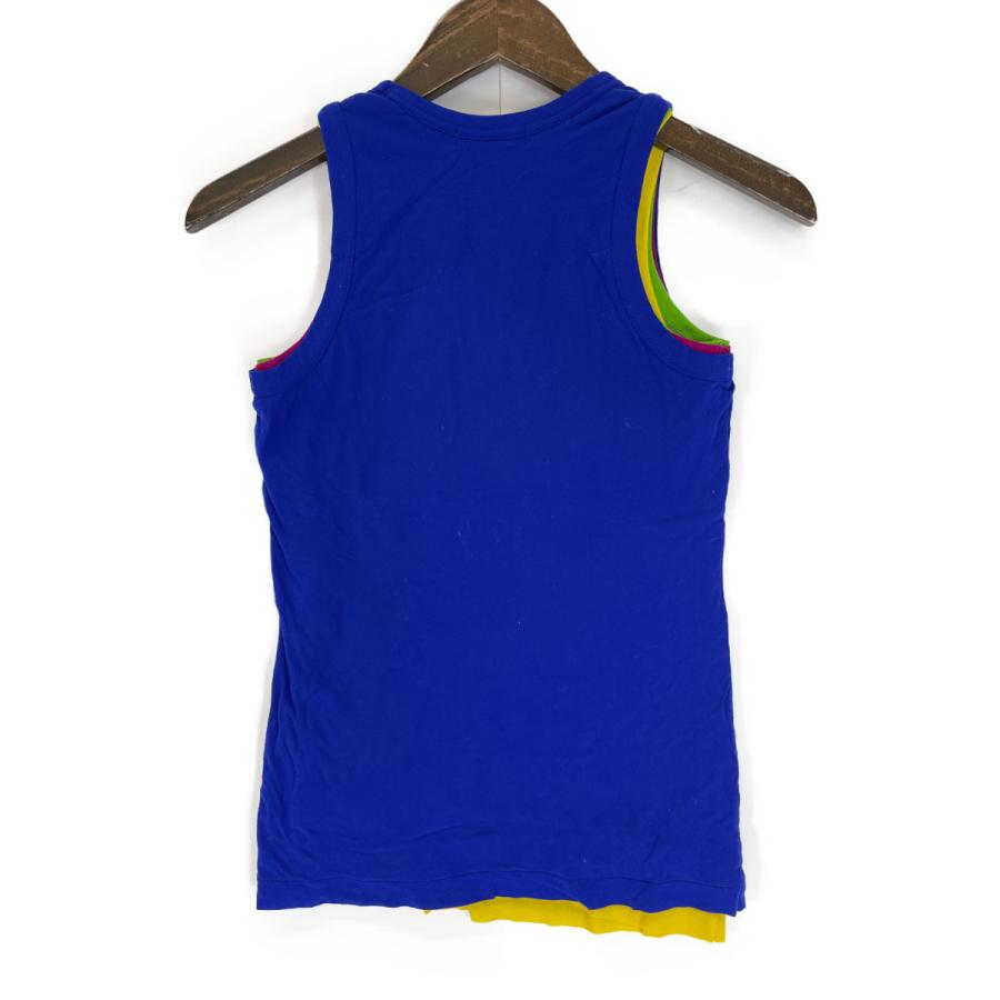 COMMEdesGARCONS GT-110640 レイヤードデザイン ノースリーブトップス トップス ブルー イエロー ボルドー グリーン ...