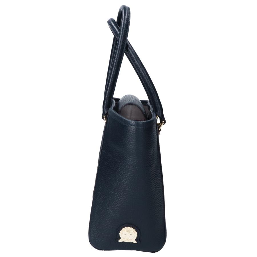 A.D.M.J. Accessoires De Mademoiselle ADMJ ターンロック レザー トートバッグ ネイビー レディース : ブランドリユースショップエコスタイル - 通販 ...