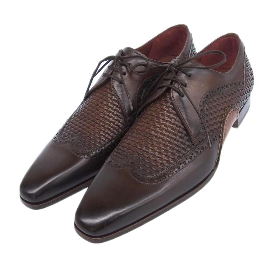 未使用 MAGNANNI マグナーニ レザー オパンケ 編み込み ウィングチップシューズ メンズ ブラウン 40 21944 : ブランド ...
