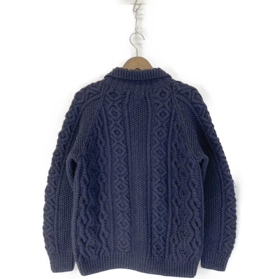 INVERALLAN インバーアラン ネイビー 3A ケーブル編み ニットカーディガン 表記なし カーディガン ウール メンズ 中古 ...