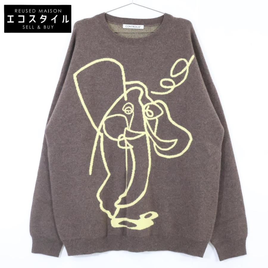 /22AW CONTROLLA+ コントローラプラス CNTR05-NT02 カシミヤ100％ プルオーバー クルーネック ニットセーター F ブラウン メンズ : ブランドリユースショップ ...