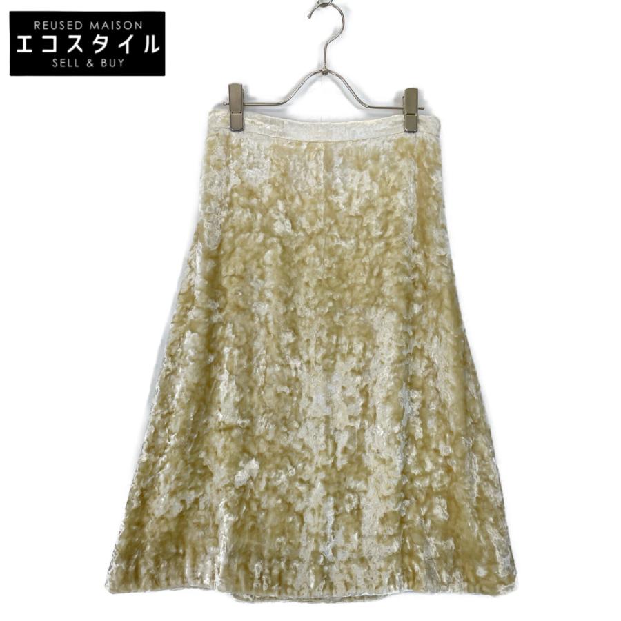 JIL SANDER ジルサンダー オフ 22SS ベルベット スカート アイボリー 32 レーヨン レディース 中古 : ブランドリユースショップエコスタイル - 通販 - Yahoo!ショッピング