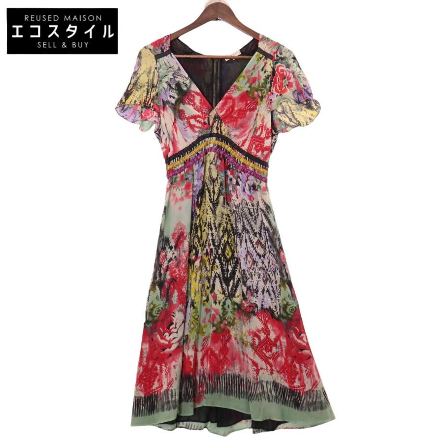 ETRO エトロ シルク100% 総柄 ワンピース マルチカラー 44 シルク レディース 中古 : ブランドリユースショップエコスタイル - 通販 - Yahoo!ショッピング