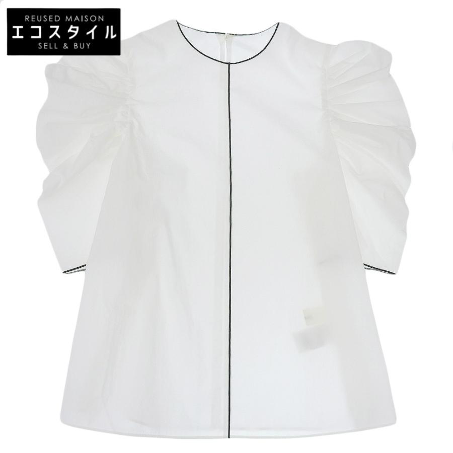 美品 CYCLAS シクラス コットン パワーショルダー ブラウス トップス レディース 白 ホワイト 34 R04-85002 : ブランドリユースショップエコスタイル - 通販 ...