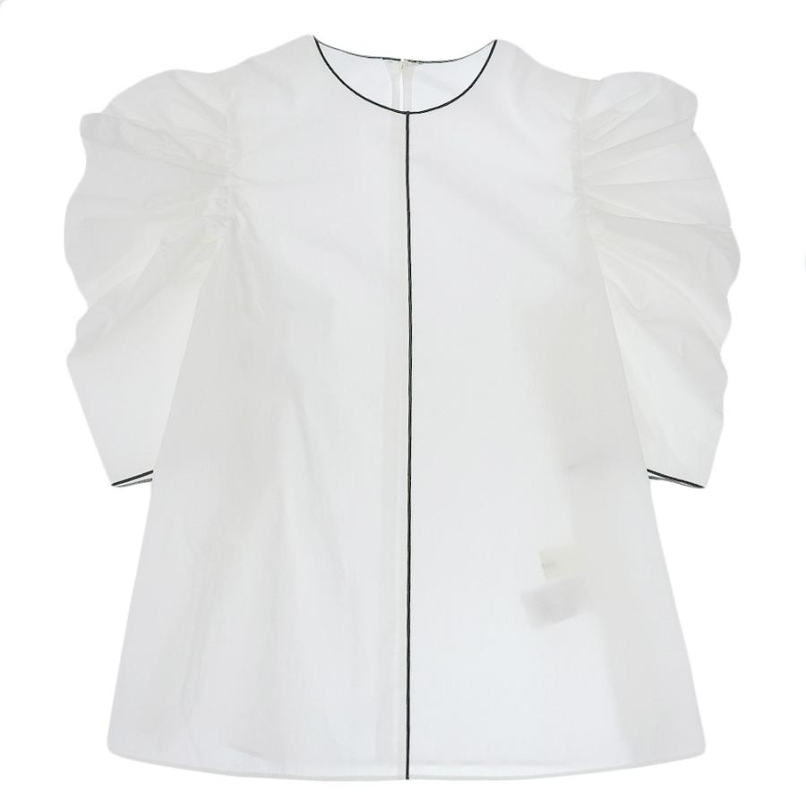 美品 CYCLAS シクラス コットン パワーショルダー ブラウス トップス レディース 白 ホワイト 34 R04-85002 : ブランドリユースショップエコスタイル - 通販 ...