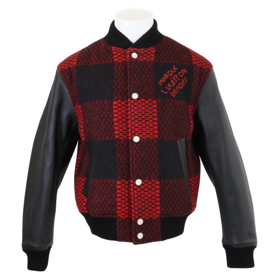 新品/国内正規/24年製 LOUIS VUITTON ルイヴィトン 1AFXGN/RM242M BQV HRL83E ダミエ バーシティ ブルゾン 44 レッド/ブラック メンズ : ブランド ...