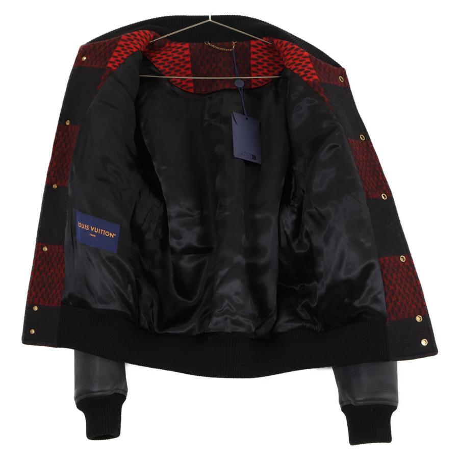 新品/国内正規/24年製 LOUIS VUITTON ルイヴィトン 1AFXGN/RM242M BQV HRL83E ダミエ バーシティ ブルゾン 44 レッド/ブラック メンズ : ブランド ...