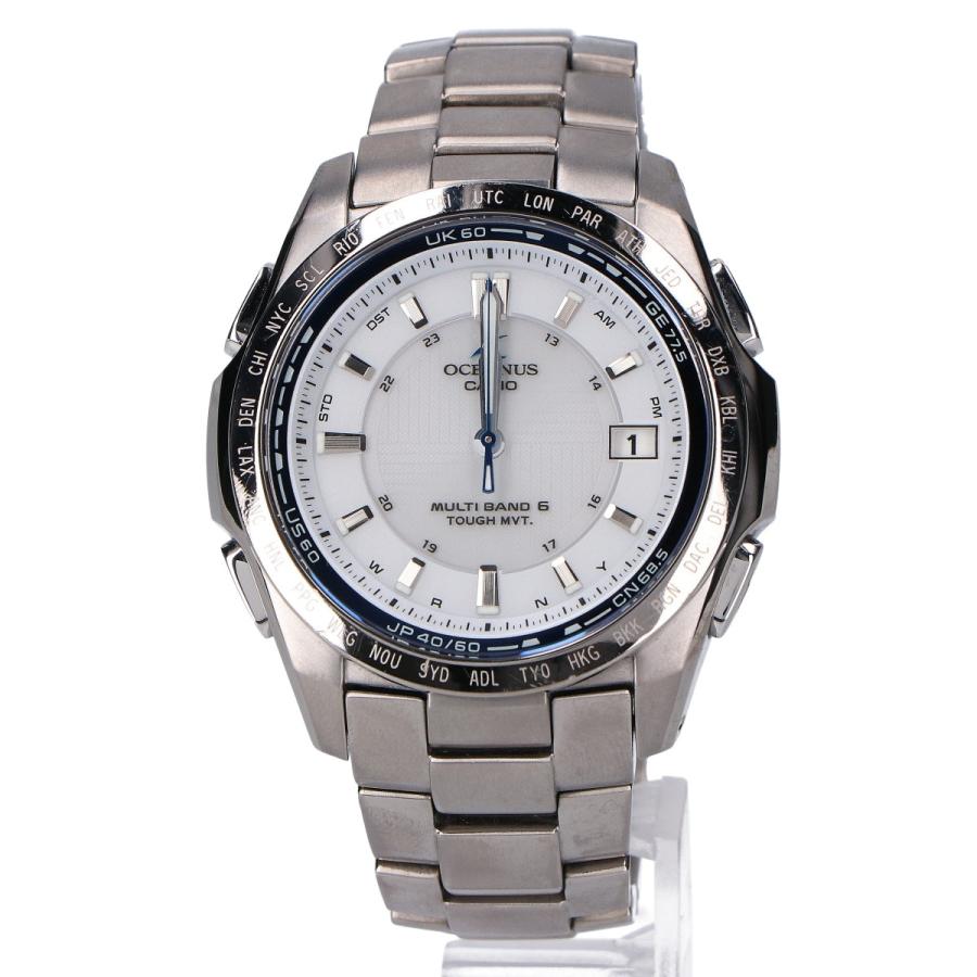 CASIO（カシオ） OCW-T100 OCEANUS オシアナス マルチバンド6 タフソーラー電波 腕時計 シルバー メンズ : ブランド ...