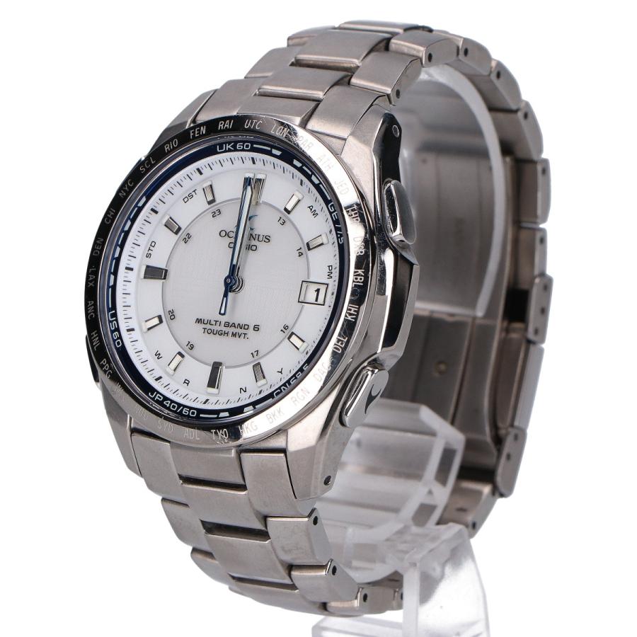 CASIO（カシオ） OCW-T100 OCEANUS オシアナス マルチバンド6 タフソーラー電波 腕時計 シルバー メンズ : ブランド ...