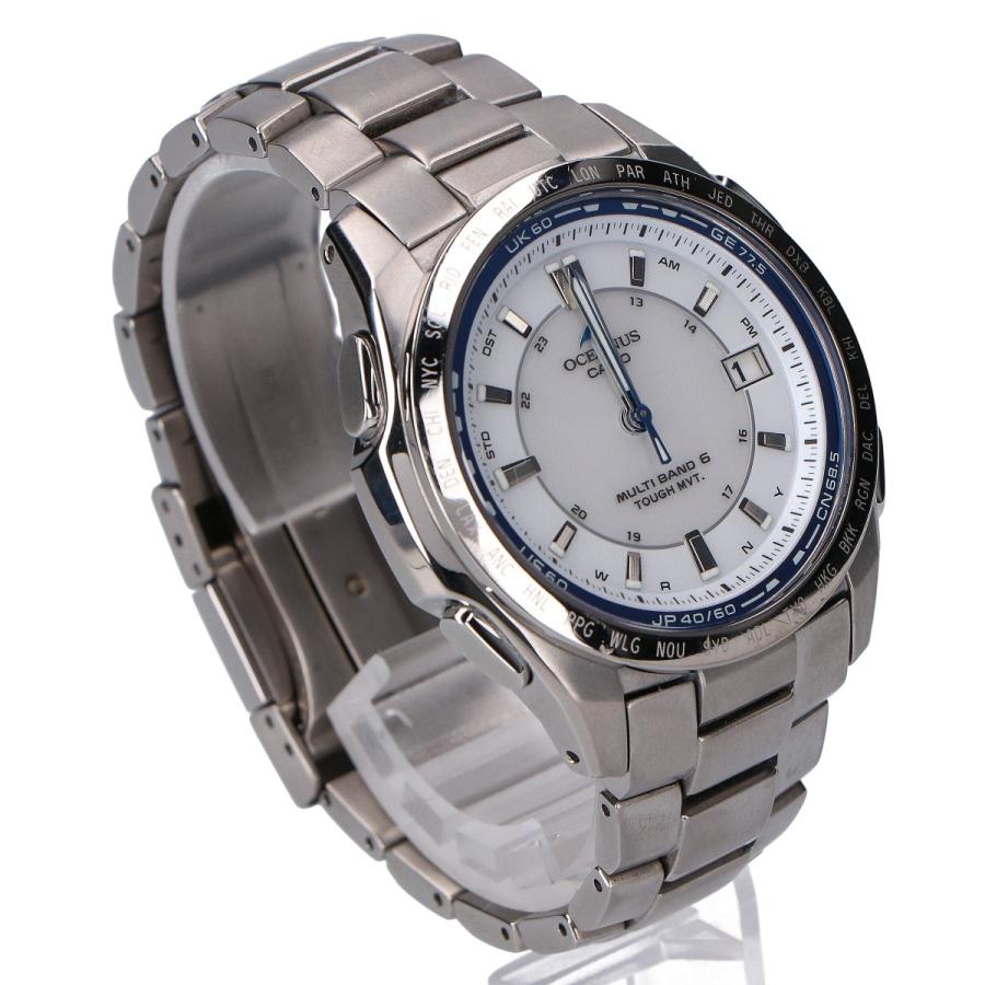 CASIO（カシオ） OCW-T100 OCEANUS オシアナス マルチバンド6 タフソーラー電波 腕時計 シルバー メンズ : ブランド ...