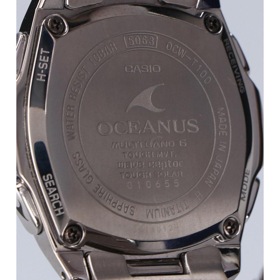 CASIO（カシオ） OCW-T100 OCEANUS オシアナス マルチバンド6 タフソーラー電波 腕時計 シルバー メンズ : ブランド ...