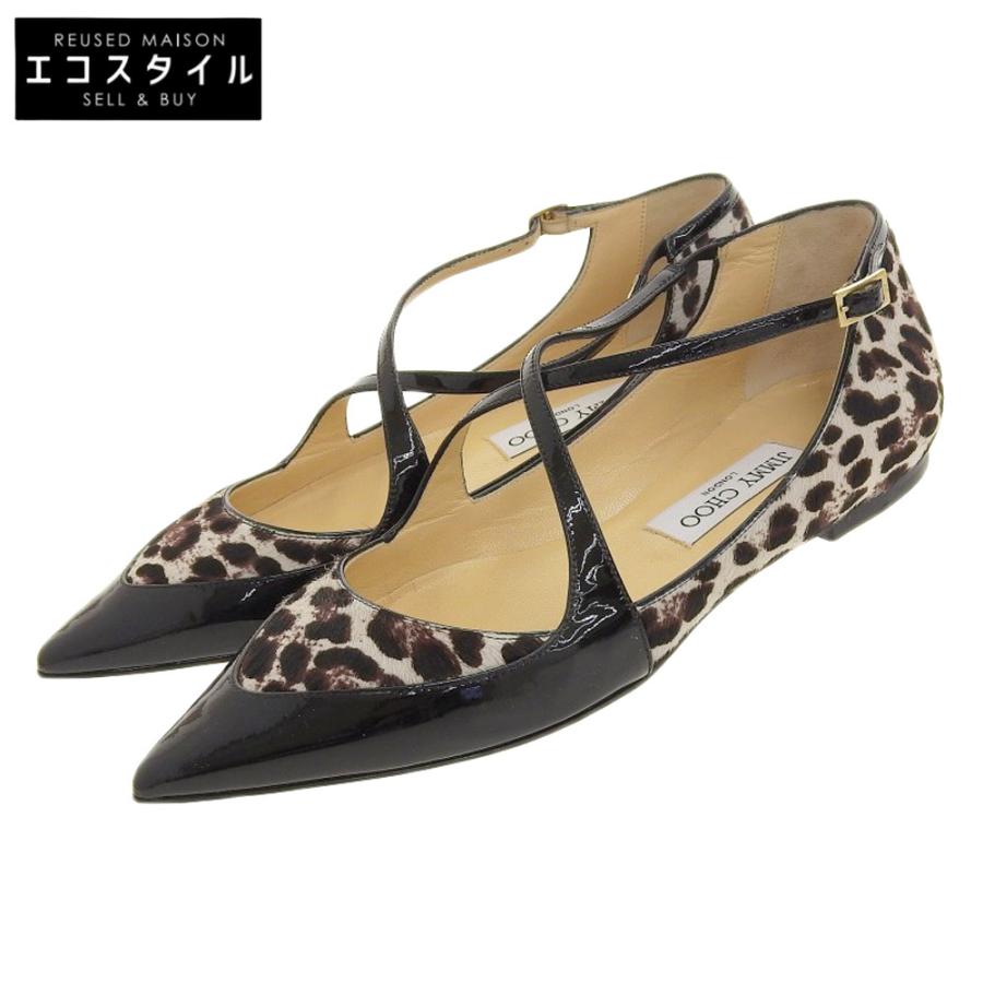 美品 JIMMY CHOO ジミーチュウ GAMBLE.LPT ハラコ×パテント パンプス レディース ブラック×ホワイト 37 1/2 : ブランドリユースショップエコスタイル - 通販 ...