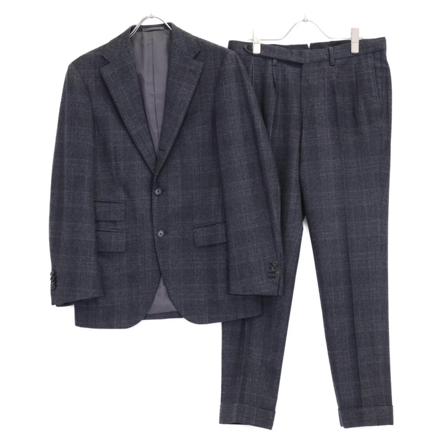 美品 Brilla per il gusto ブリッラ ペル イル グスト 24-17-0461-015 チェック ウール 段返り3Bシングル スーツ 46 メンズ : ブランドリユース ...