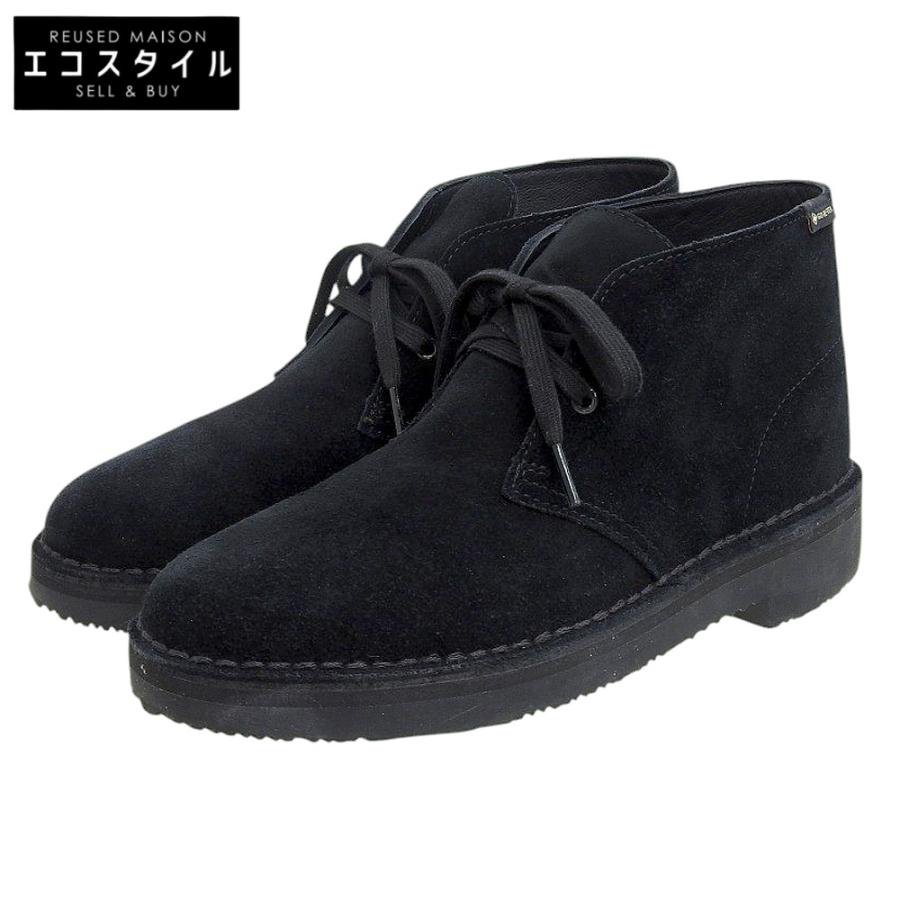 Clarks（クラークス） 新品同様 11826 Desert BT GTX チャッカーブーツ スエード シューズ メンズ 黒 ブラック 39 ...