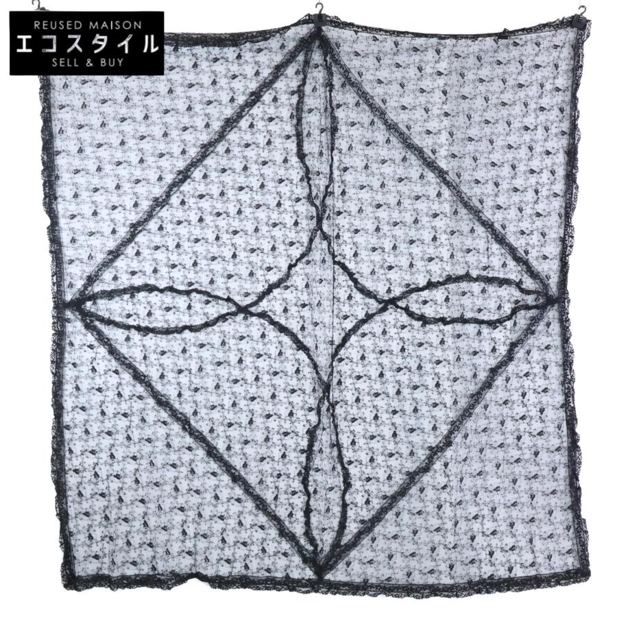 INGEBORG 美品 インゲボルグ P029FEAL01 フラワー レース ストール ブラック レディース : ブランドリユースショップエコスタイル - 通販 - Yahoo!ショッピング