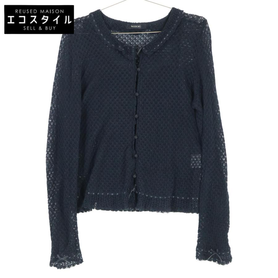 INGEBORG インゲボルグ レース ニット アンサンブル ブラック レディース : ブランドリユースショップエコスタイル - 通販 ...