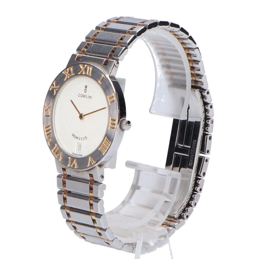 CORUM コルム 43.903.21.V048 SS/18K ROMVLVS ロムルス デイト クォーツ 腕時計 シルバー/ゴールド :2893100000022854:ブランドリユース ...