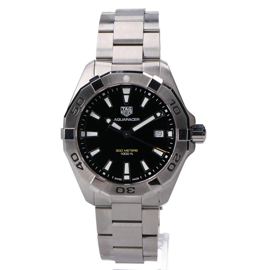 新品同様 TAG HEUER タグホイヤー WBD1110.BA0928 アクアレーサー 逆回転防止ベゼル クォーツ 腕時計 シルバー ...