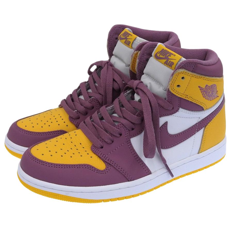 NIKE（ナイキ） 新品同様 NIKI AIR JORDAN1 RETRO HIGH OG スニーカー シューズ メンズ レザー パープル ...