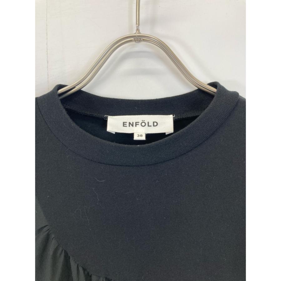 ENFOLD エンフォルド ブラック DRAPE FLARE BLOUSE 300GS280-2410 ブラック 38 トップス コットン レディース 中古 :2893100000031426 ...