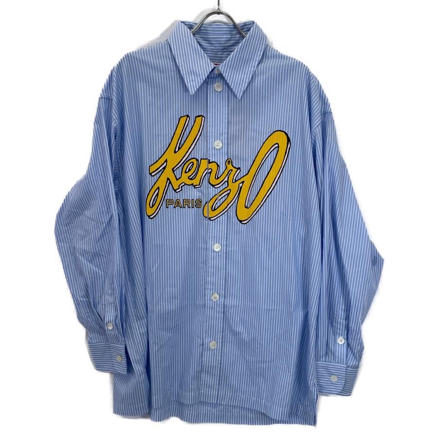 KENZO ケンゾー ブルー Archive Logo ストライプ オーバーシャツ KENZO ケンゾー ブルー Archive Logo ストライプ オーバーシャツ