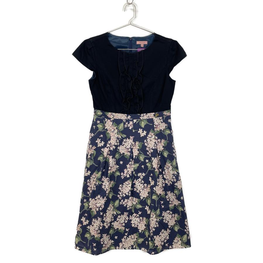 TOCCA トッカ ネイビー LIBERTY 花柄切り替えワンピース 2 ワンピース コットン レディース 中古 : ブランドリユースショップエコスタイル - 通販 - Yahoo!ショッピング