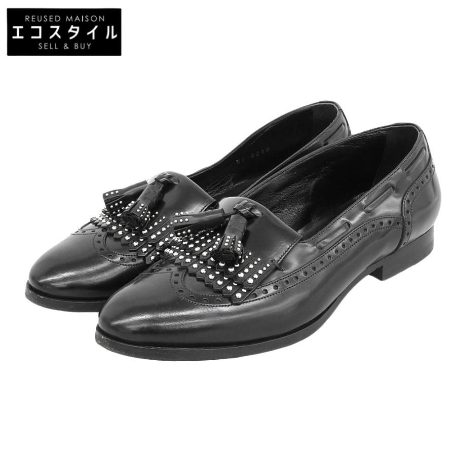 CELINE セリーヌ スタッズ レザー タッセルローファー シューズ レディース ブラック 36 : ブランドリユースショップエコスタイル - 通販 - Yahoo!ショッピング