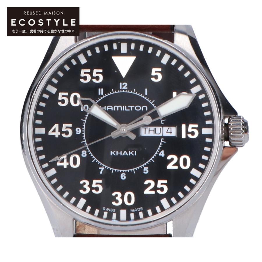HAMILTON ハミルトン H64611535 カーキ アビエーション Pilot Day Date Quartz クオーツ 腕時計 ...