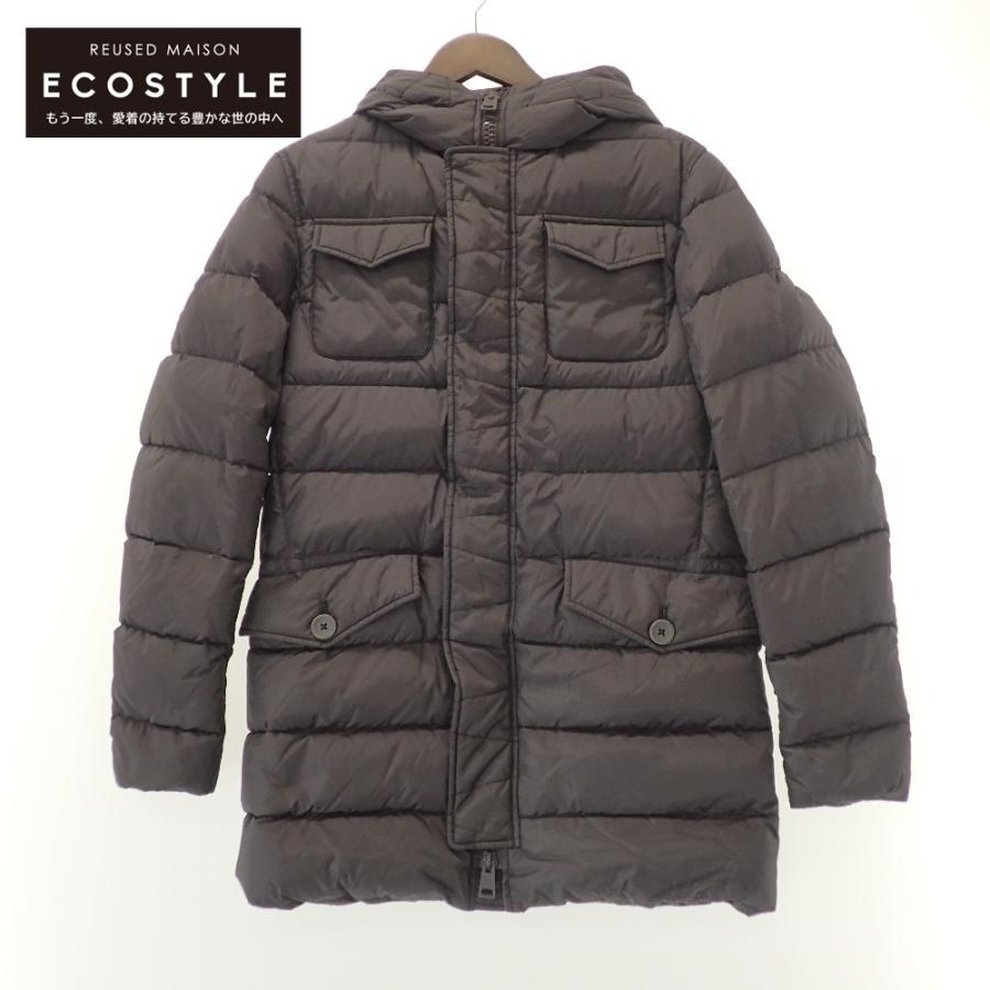 HERNO（ヘルノ） 国内正規/美品/ PI0191U-12004 POLAR-TECH ポーラテック フーデッドダウンコート 44 ブラウン メンズ : ブランドリユースショップエコスタイル ...