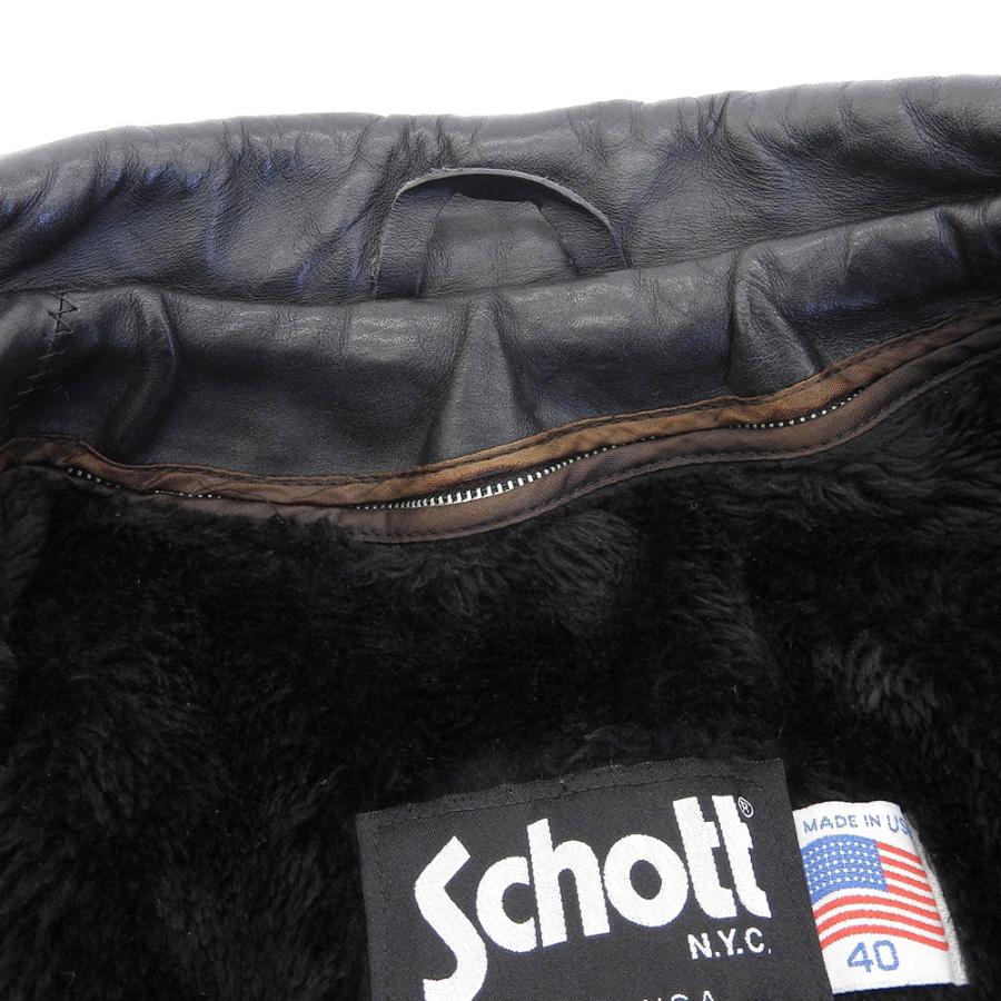 Schott N.Y.C schott ショット ボアライナー付き ライダースジャケット メンズ ブラック 40 BNDL AT101 : ブランドリユースショップエコスタイル - 通販 ...