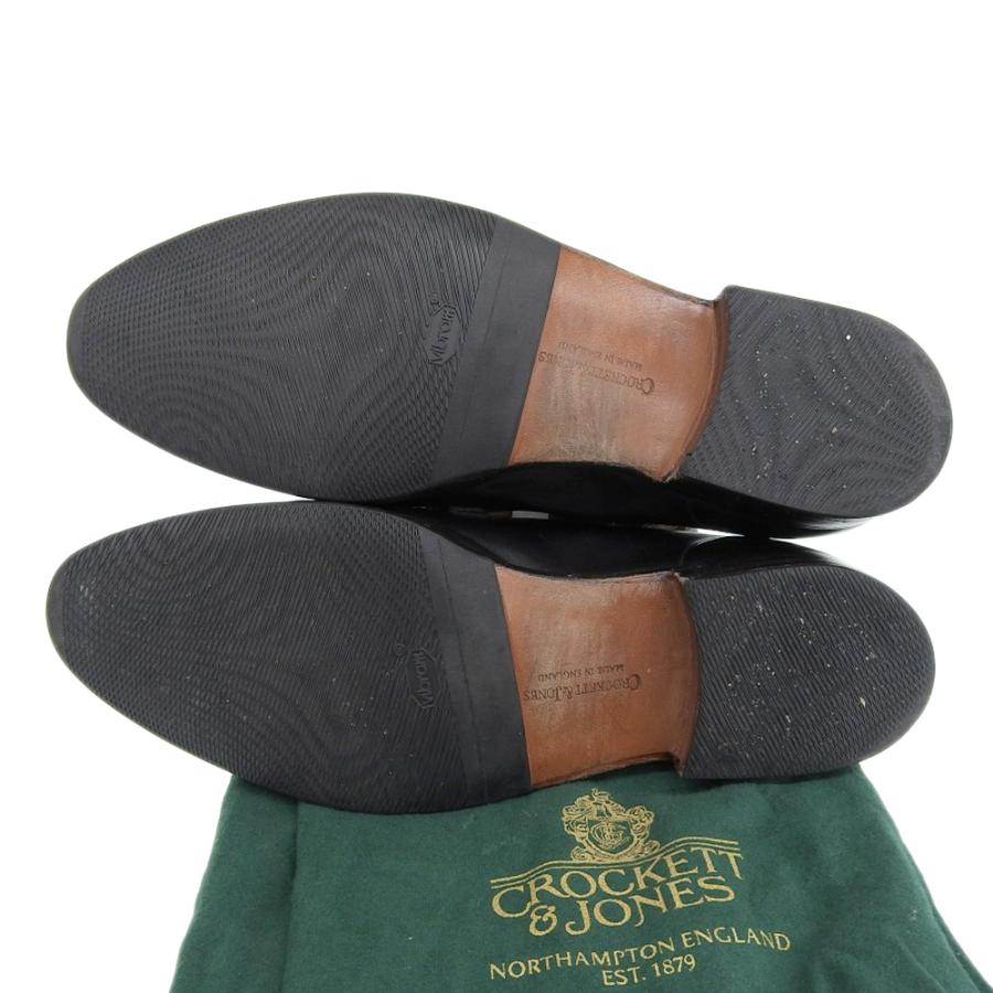CROCKETT＆JONES クロケット＆ジョーンズ xBEAMS F ビームスエフ GAVIN エプロンフロント スリッポン/ローファー ブラック メンズ : ブランドリユースショップエコス ...