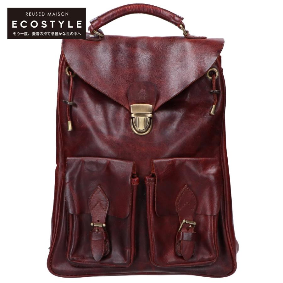 美品 Sandast サンダスト Gregory グレゴリー レザー バックパック リュック・デイパック バーガンディ : ブランドリユース ...