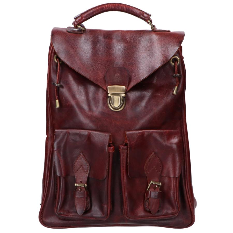 美品 Sandast サンダスト Gregory グレゴリー レザー バックパック リュック・デイパック バーガンディ : ブランドリユース ...