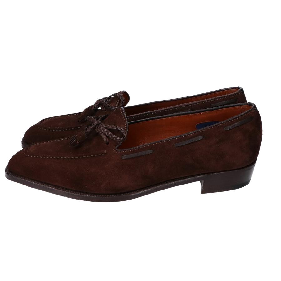 新品/ ANTHONY CLEVERLEY アンソニークレバリー DEREDE スエード タッセル ローファー/ シューズ 8E ブラウン ...