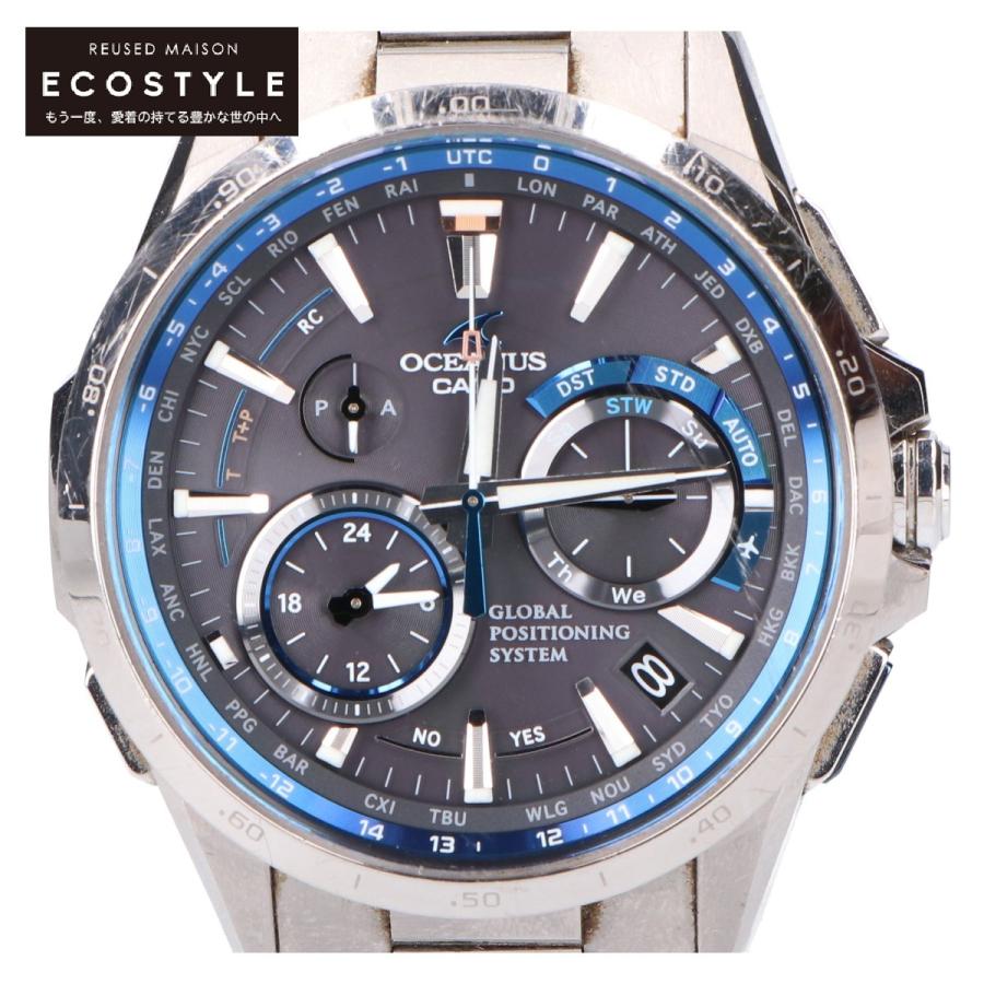 CASIO カシオ OCW-G1000-1AJF OCEANUSオシアナス フルメタル GPSハイブリッド電波ソーラー 腕時計 メンズ ...