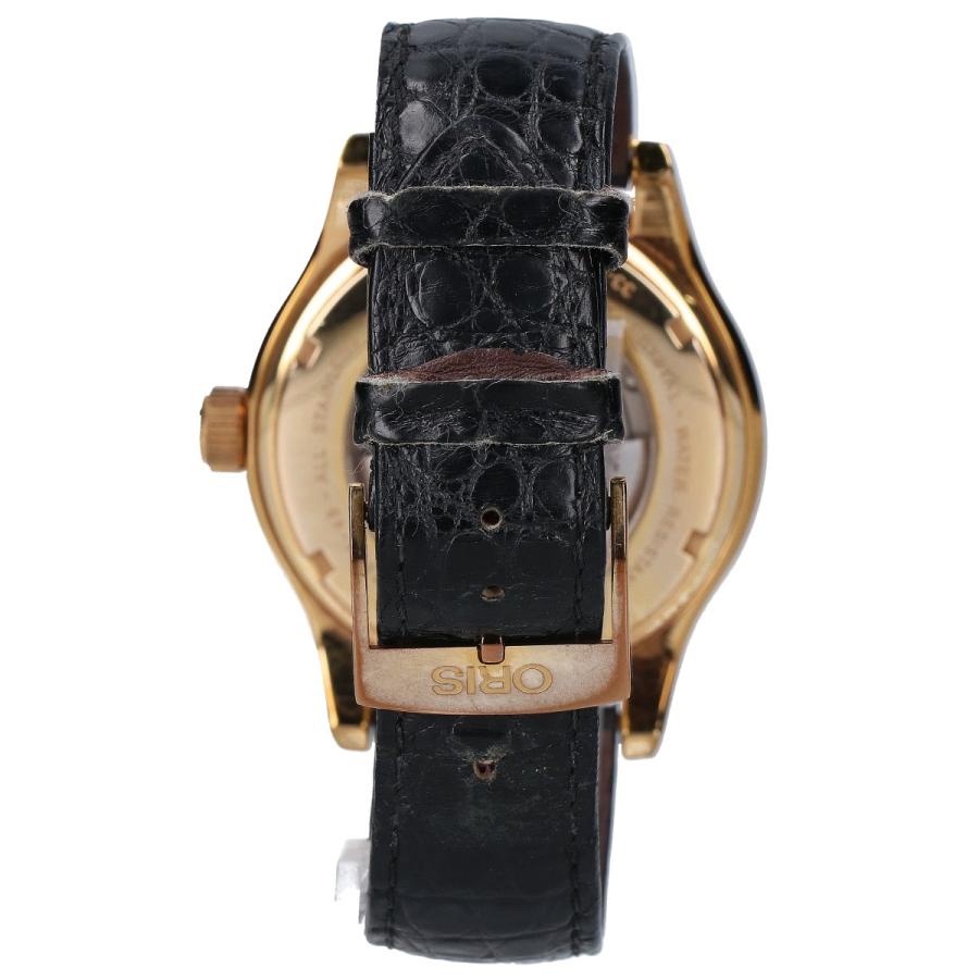 ORIS オリス 7594 Classic Date クラシック デイト シースルーバック 自動巻き 腕時計 ゴールド : ブランドリユース ...