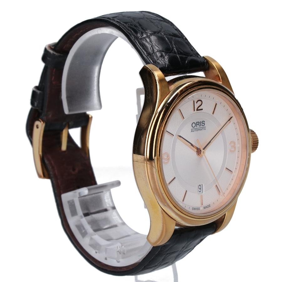 ORIS オリス 7594 Classic Date クラシック デイト シースルーバック 自動巻き 腕時計 ゴールド : ブランドリユース ...