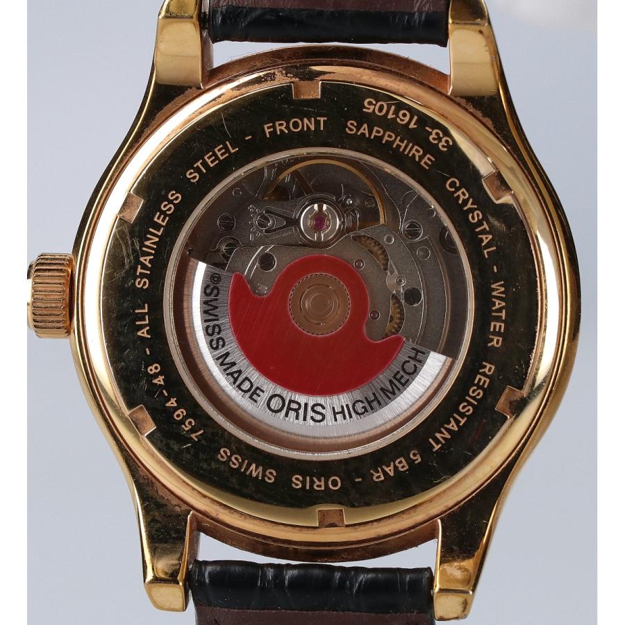 ORIS オリス 7594 Classic Date クラシック デイト シースルーバック 自動巻き 腕時計 ゴールド : ブランドリユース ...